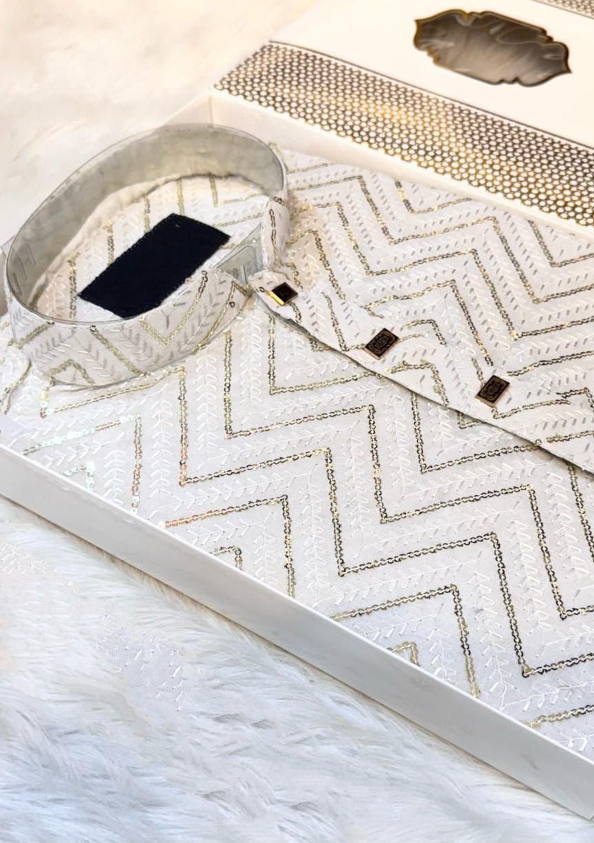 Embroidered Cotton Sequence Punjabi - db29281