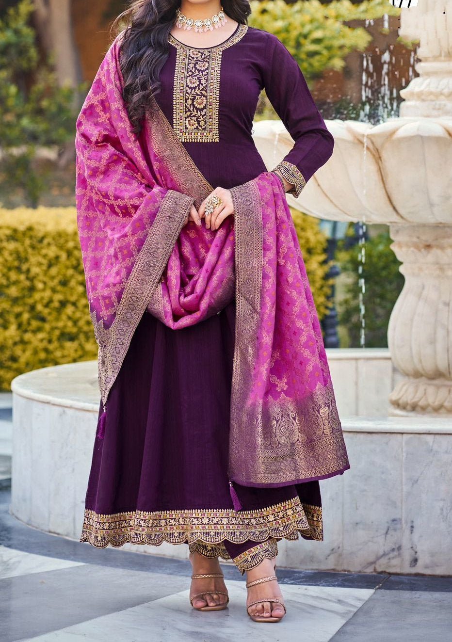 Rangoon Gunjan Readymade Silk Dress - db27039