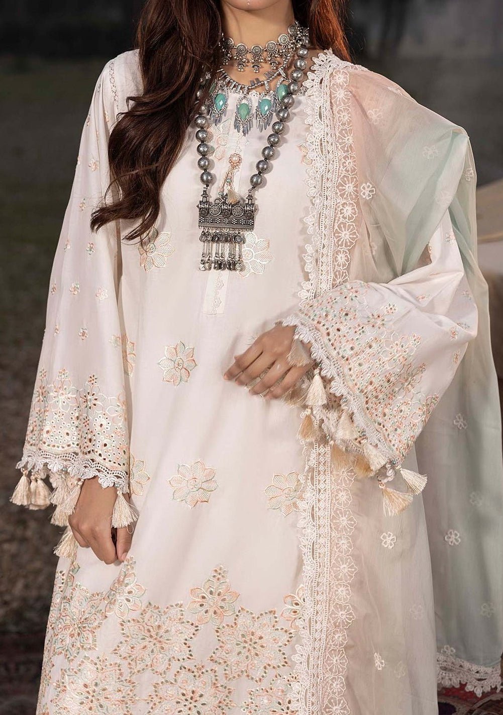 Adna's Libas Multicurri Pakistani Lawn Dress-db28371