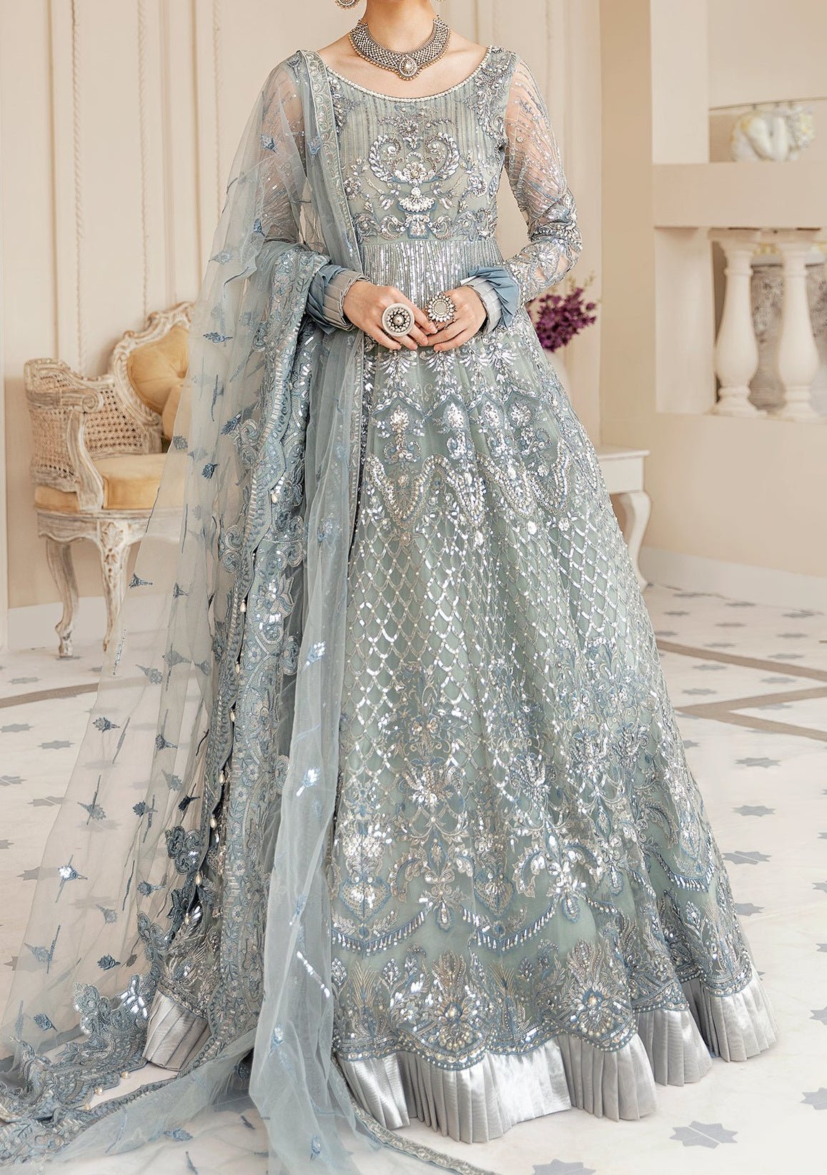 Akbar Aslam Formal Pakistani Luxury Dress - db29012