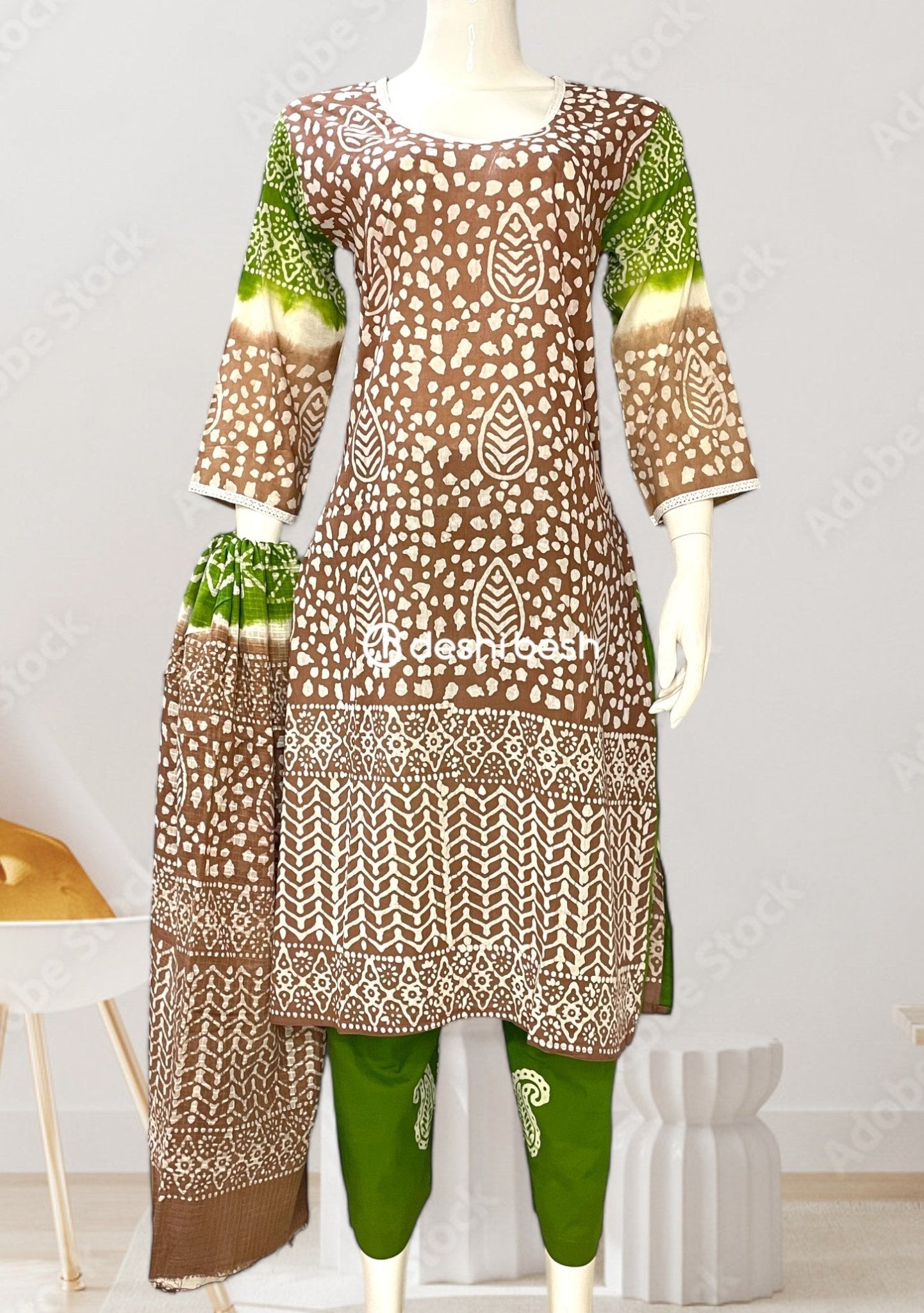 Summer Batik Printed Soft Cotton Salwar Suit - db26430
