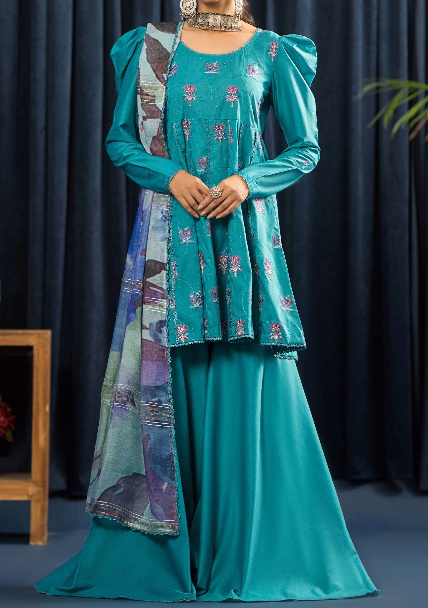 Binaas Taabir Ready Made Embroidered Printed Lawn - db26524