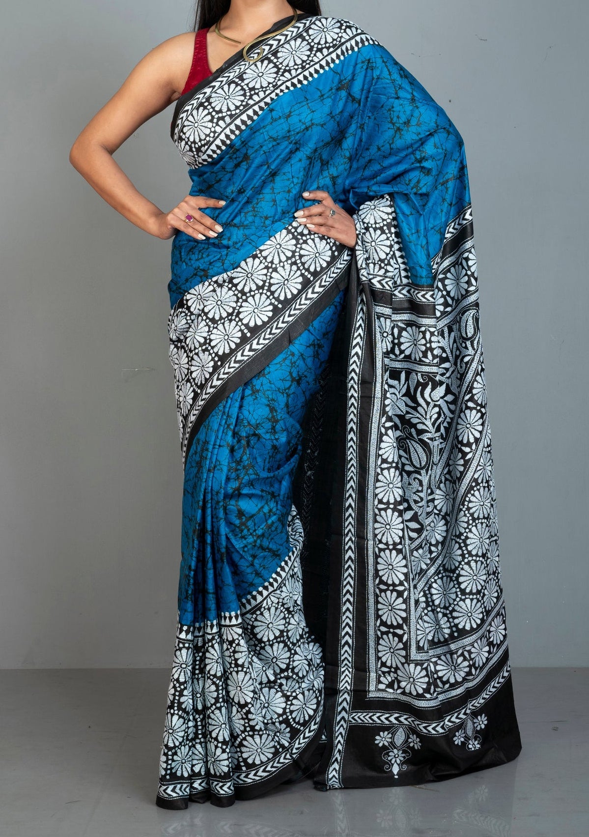 Premium Kantha Stitch Saree - db30291