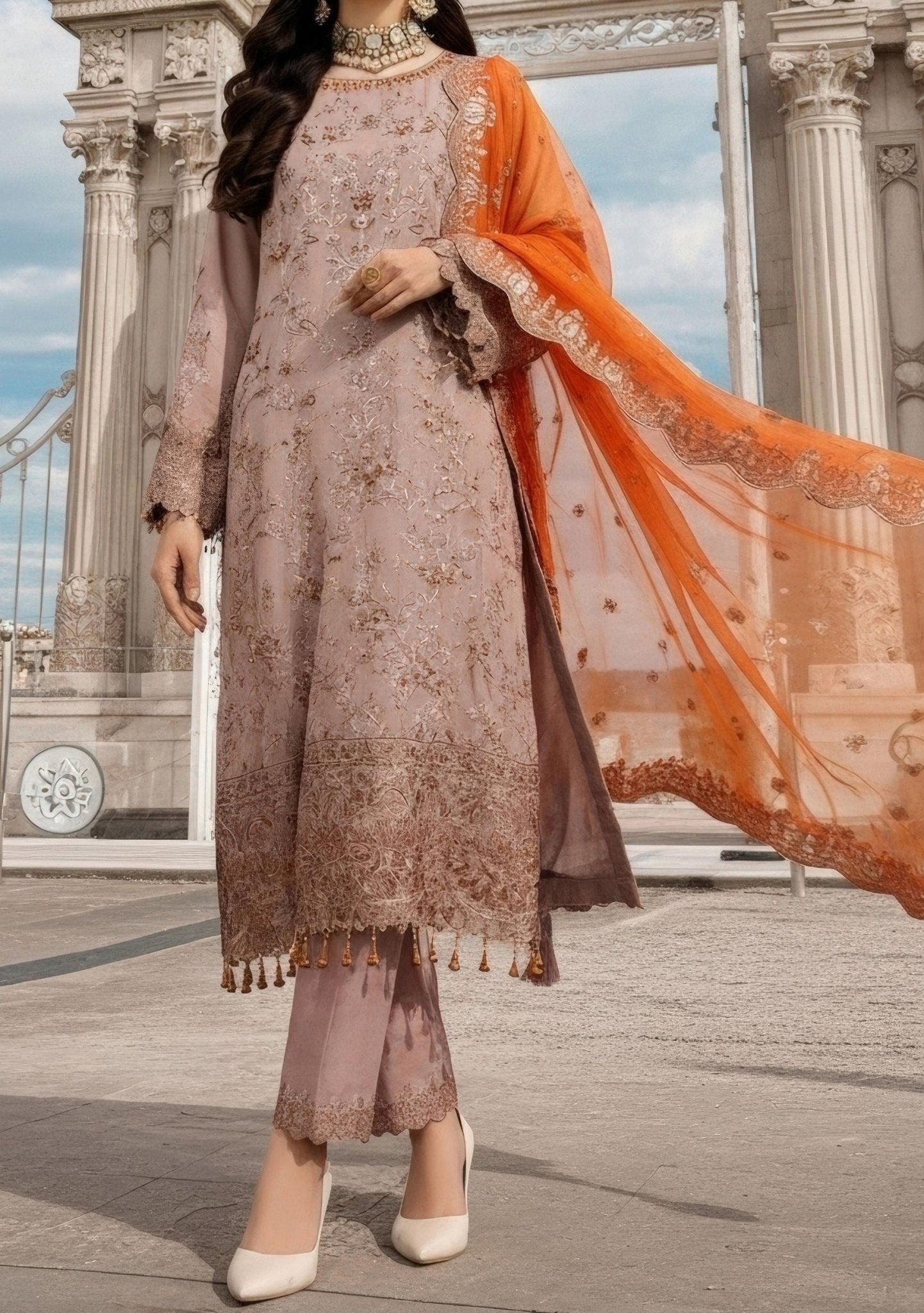 Imrozia Mehr e Mah Pakistani Luxury Dress - db30339
