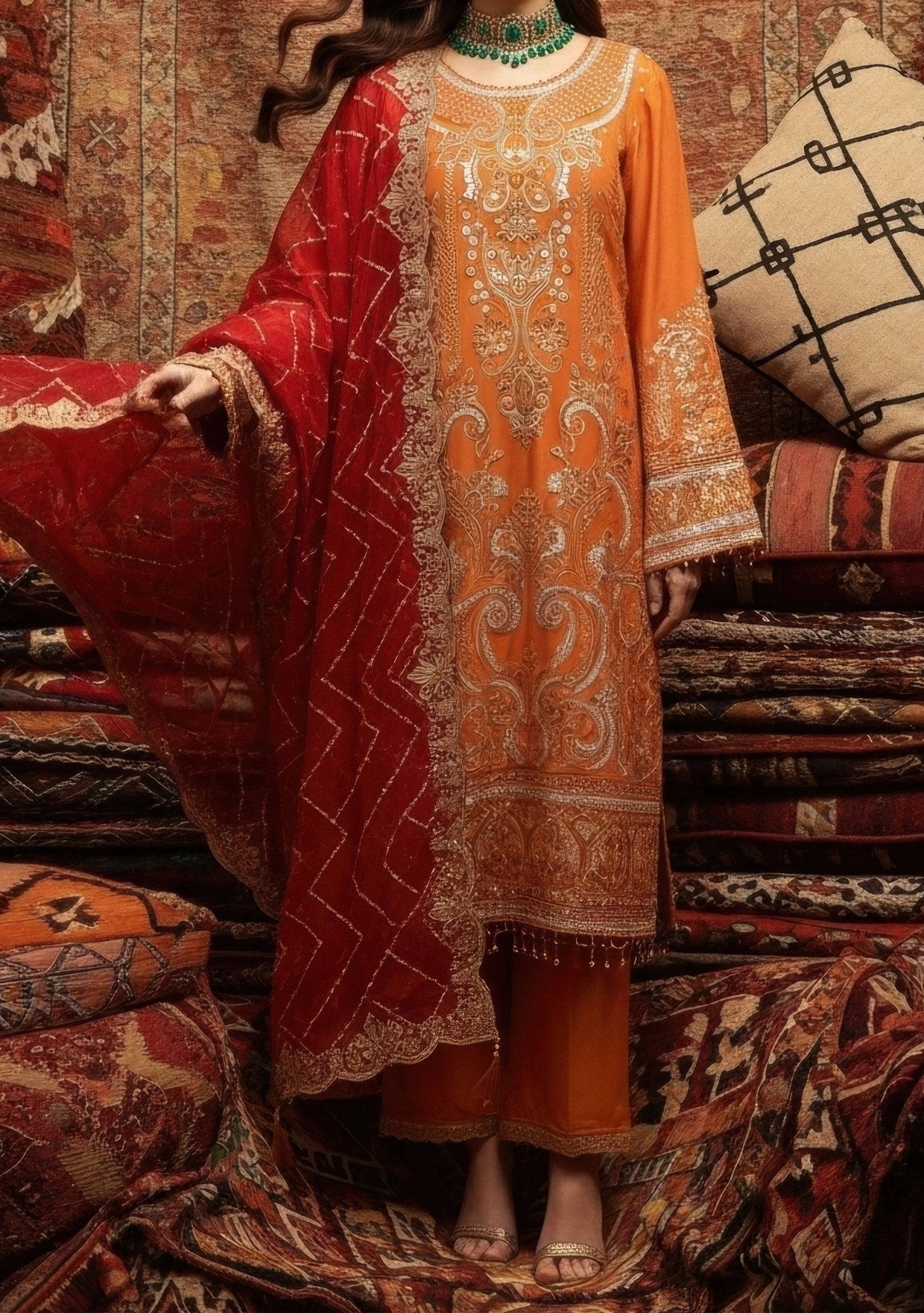 Imrozia Mehr e Mah Pakistani Luxury Dress - db30342