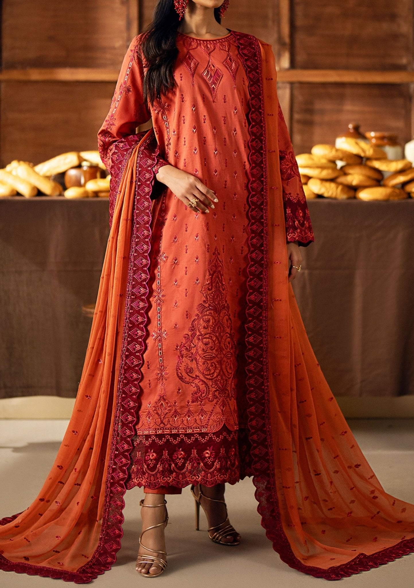 Maryum N Maria Faina Pakistani Luxury Lawn Dress - db26109
