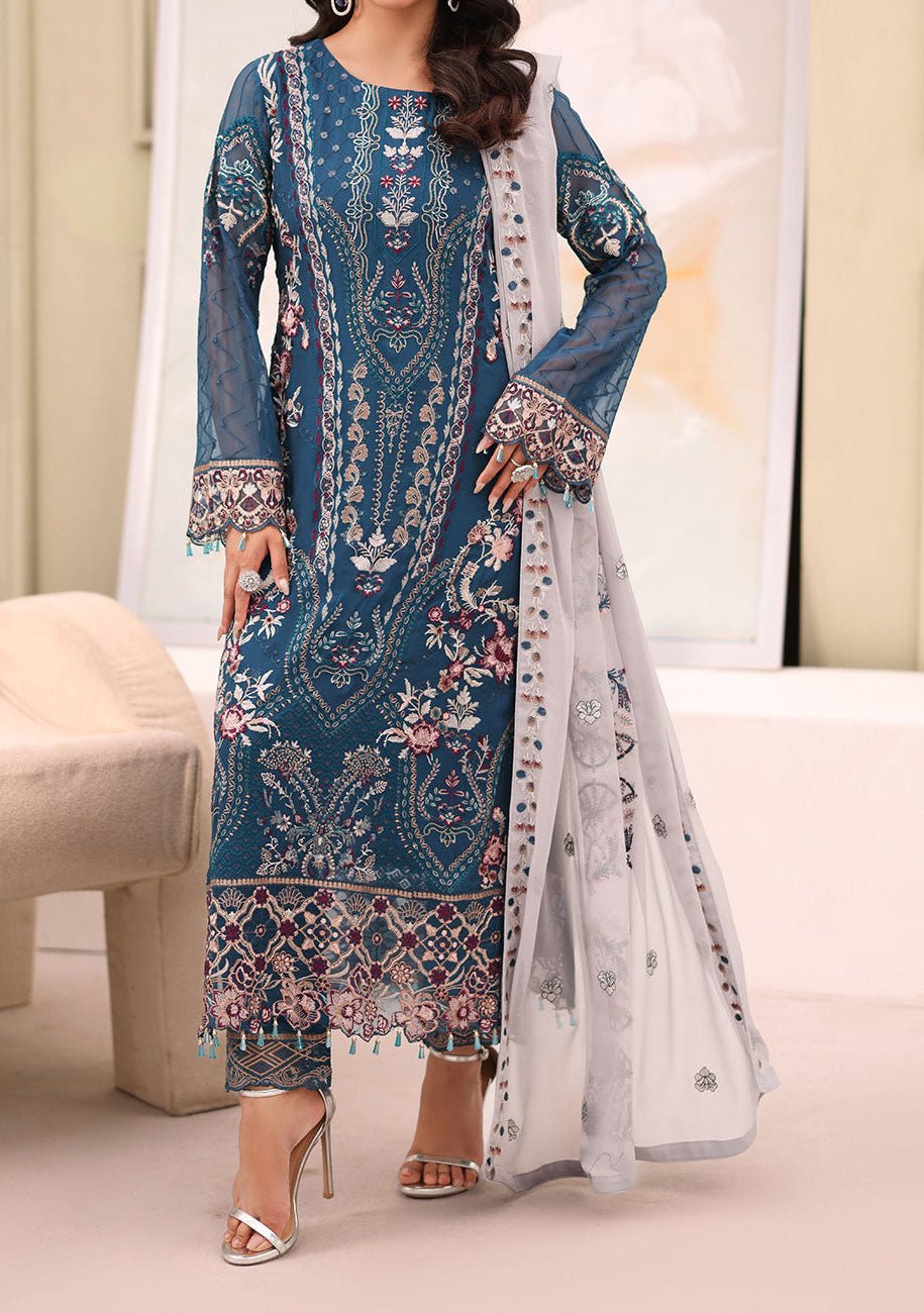 Ramsha Pakistani Embroidered Chiffon Dress-db29986