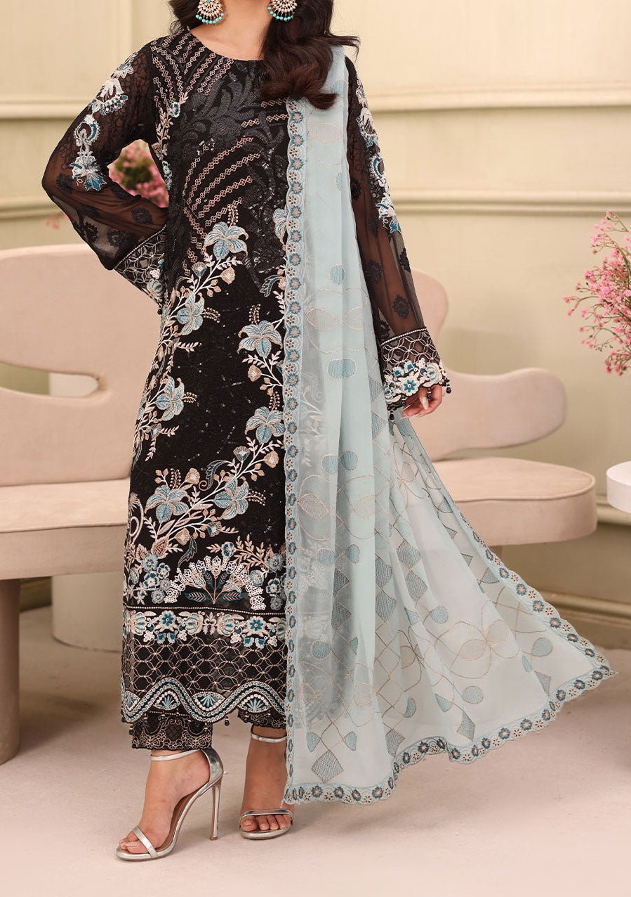 Ramsha Pakistani Embroidered Chiffon Dress-db29982