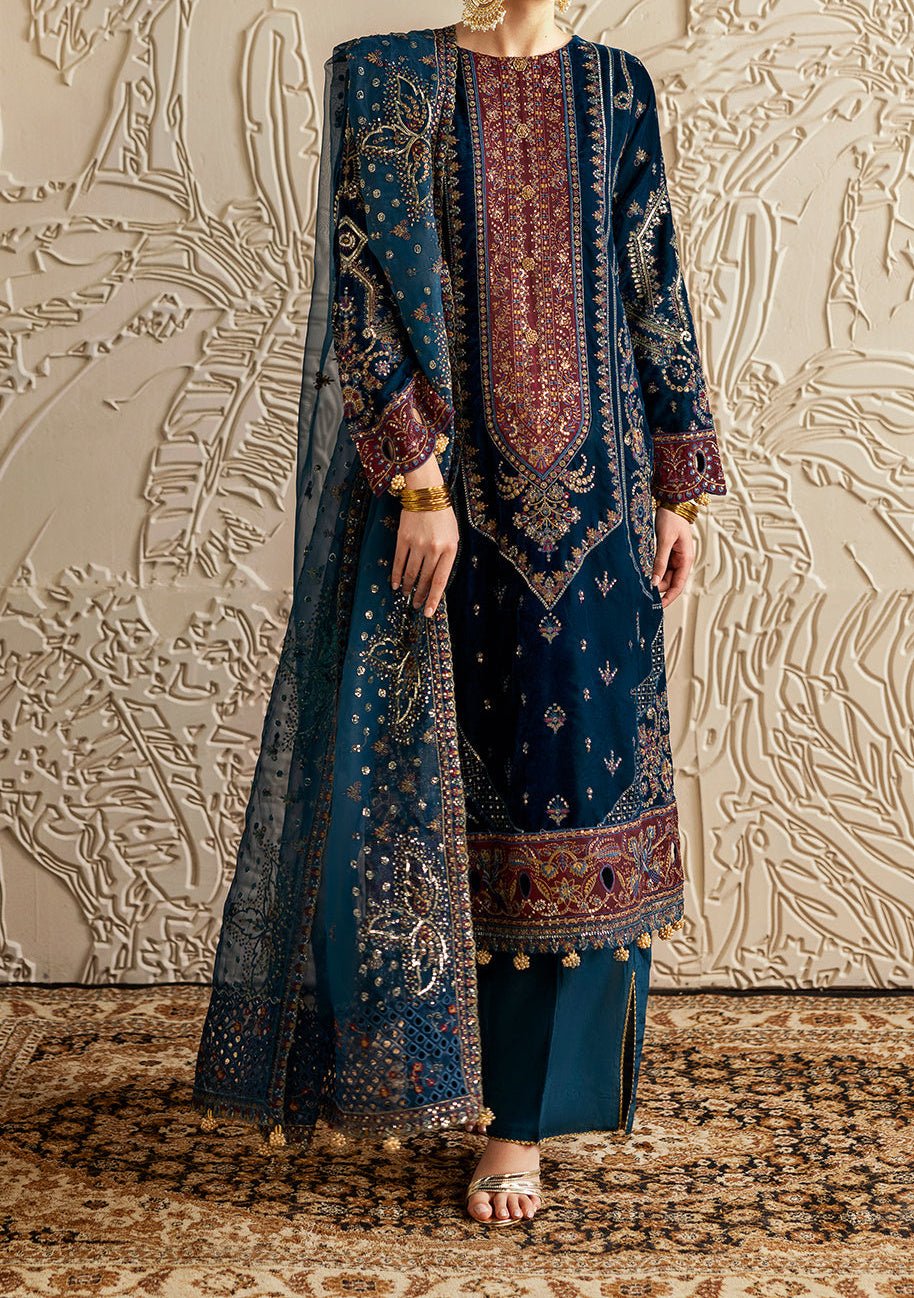 Ramsha Pakistani Velvet Dress - db27560