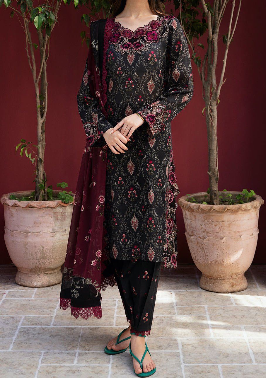 Ramsha Rangrez Embroidered Printed Lawn Dress - db26561